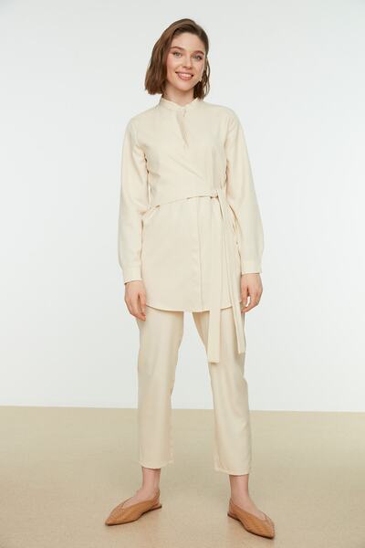 Beige Modest Fashion Two-Piece Sets Styles, Prices - Trendyol