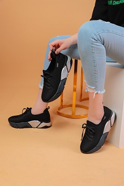 layki Lussi Black - Gold Colored Sole Parachute Fabric Lux Women's ...