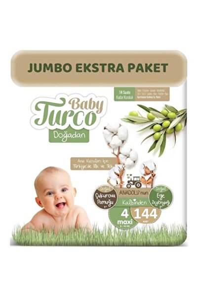 Baby Turco Doğadan Size 4 Maxi 120 Pack Baby Diapers- Trendyol