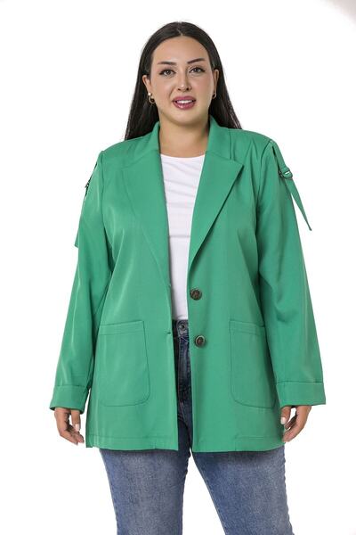 Green Plus Size Blazers Styles, Prices - Trendyol