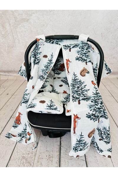 JUNİPERUS Muslin Stroller Cover and Baby Carrier Cushion- Trendyol