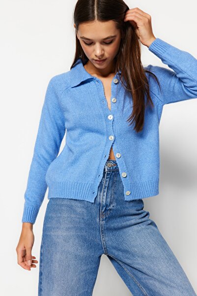 Trendyol Collection Cardigan - Blue - Regular fit - Trendyol