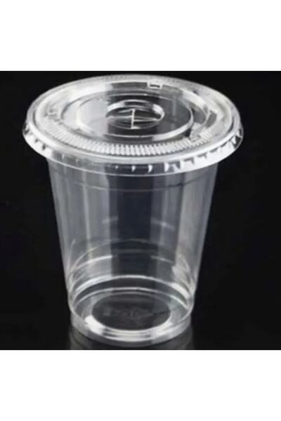 Miopack 350 Cc Plastic Pet Lemonade Milkshake Cup with Lid Plain X Lid ...