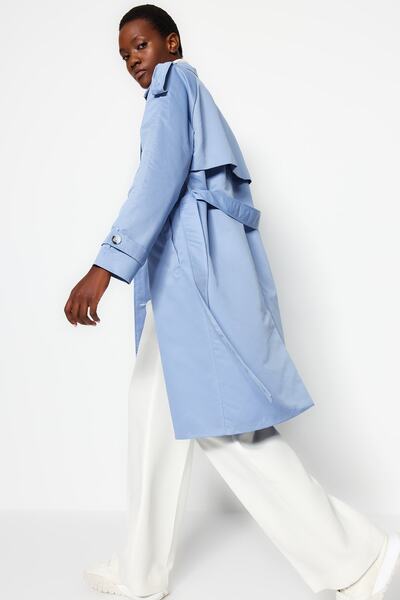 Blue Trench Coats Styles, Prices - Trendyol