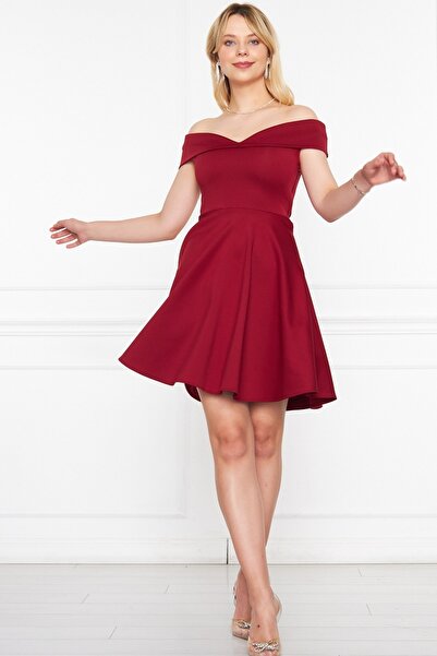 lovebox Női rugalmas búvárruha, pánt nélküli galléros estélyi ruha ...