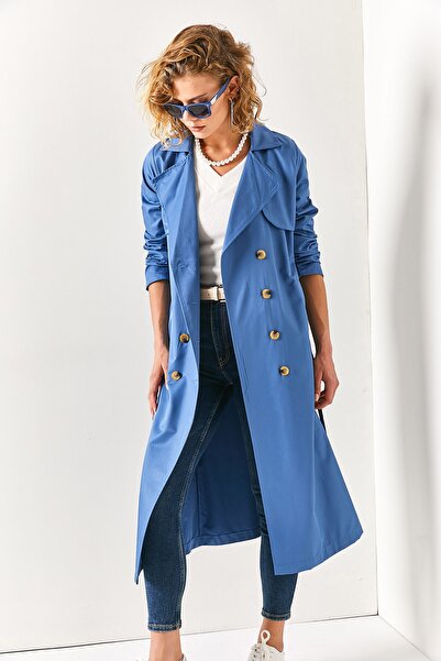 Blue Trench Coats Styles, Prices - Trendyol
