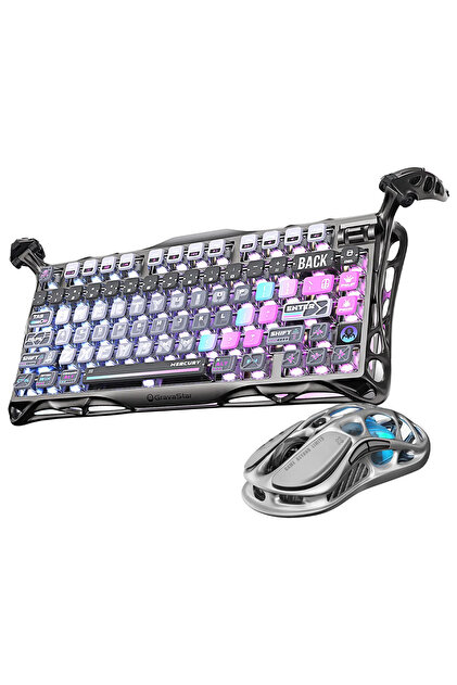 Gravastar Mercury K1+M1 Pro Kablosuz Rgb Işıklı Mekanik Q Gaming Klavye ...
