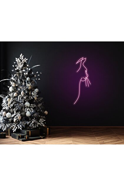 Felicity Mirror 60 cm Kumandalı Neon Led Tasarım Duvar Dekor ...