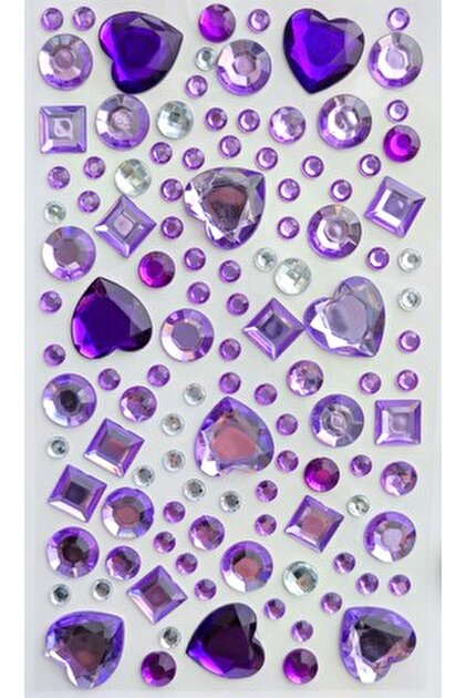 Giraffe Sticker Taş Sticker Mor Yapışkanlı Saç , Yüz Ve Tırnak Taşı ...