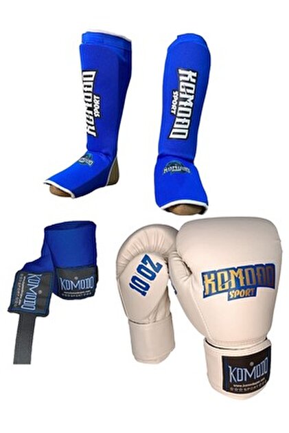 KOMODO SPORT Boks Eldiveni 10 oz/Bandaj 3,5 Metre /Elastik Kick Boks ...