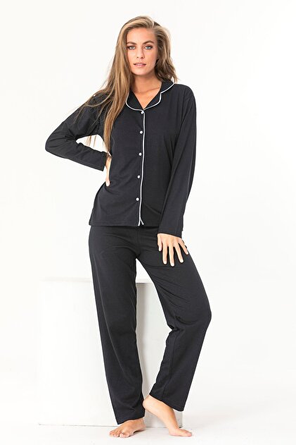 Sude HOMEWEAR DÜĞMELİ PİJAMA TAKIMI - Fiyatı, Yorumları