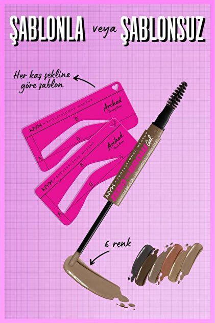 NYX Professional Makeup Zero to Brow Uzun Süre Kalıcı Kaş Jeli - Ash ...