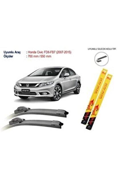 Goodyear Honda Civic FD6 2007-2012 Sedan Kasa SuperMute 2'li Muz Tipi ...