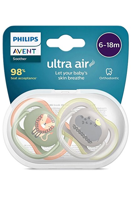 Philips Avent Scf085/17 Ultra Air Emzik 6-18 Ay 2li Erkek - 1