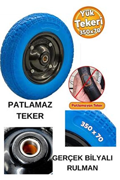 ELBER yapı market Profesyonel Patlamaz Yeni Nesil Pu El Arabası Tekeri ...