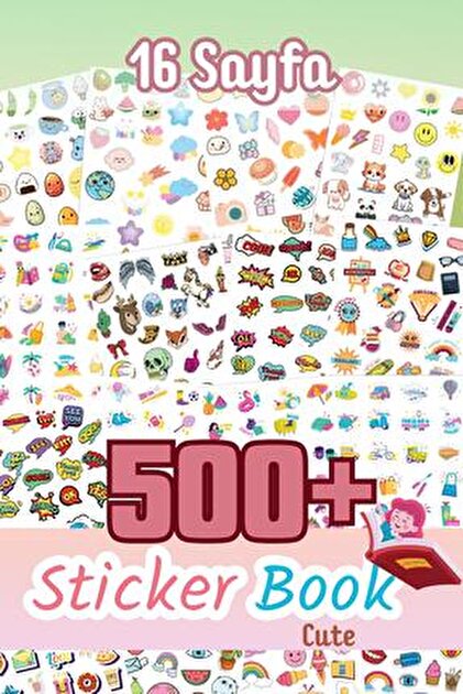 postifull Sticker Seti, 500 Adet, 16 Sayfa Sticker Book, Ajanda, Bullet ...