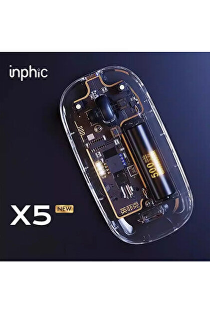 INPHIC İNPHİC A9 2.4G Kablosuz Ve Bluetooth 5.0/4.0 Mouse Fare, Şarj ...