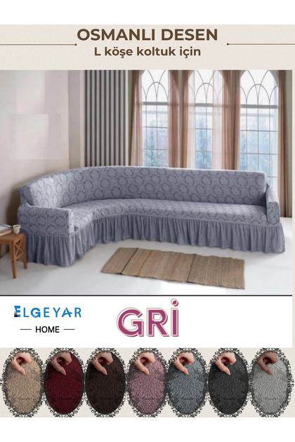 elgeyar jakarli L köşe koltuk örtüsü ,koltuk kılıfı Şal desen (350cm ...