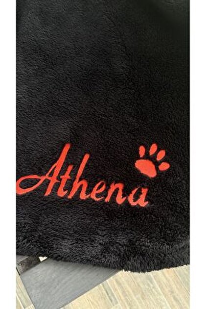 ULUBEN İsimli Vişne Kırmızı Wellsoft Kedi Köpek Yatağı Battaniyesi ...