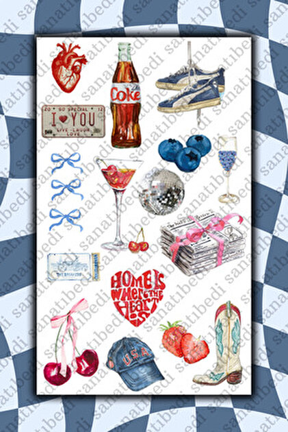 Major Selection Blue Vintage Retro Laptop Tablet Telefon Ajanda Bullet ...