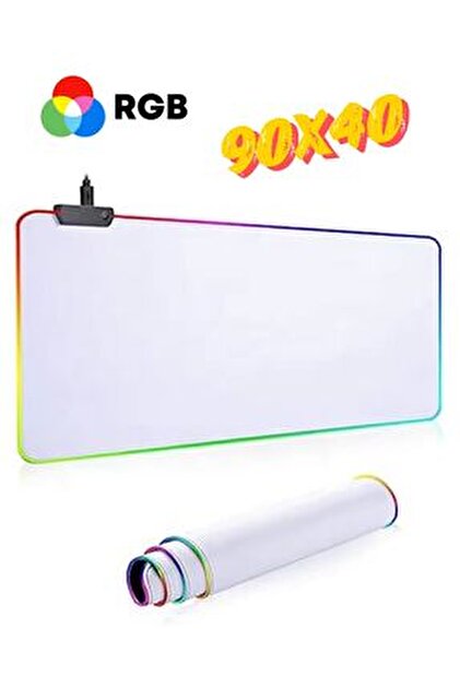 Sarftech Rgb Beyaz Speed Yüzey Mouse Pad 70x30 Cm 13 Farklı Renk Modu ...