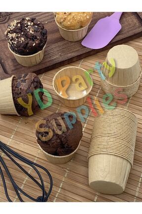 L'Opaline Kraft Desenli Muffin Kek Kalıbı 50 Adet 50x39 - Fiyatı, Yorumları
