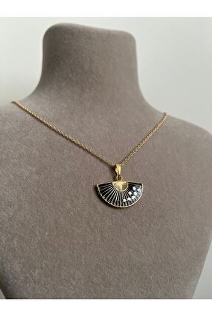 Alexis Carrel Vintage Gold Mineli Yelpaze Kolye - Fiyatı, Yorumları