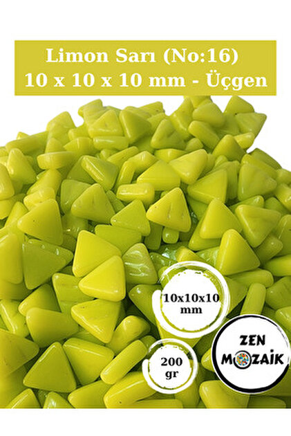 Zen Mozaik Sanatsal Mozaik Çalışmalarınız için 10x1 x10 mm - Üçgen Cam ...
