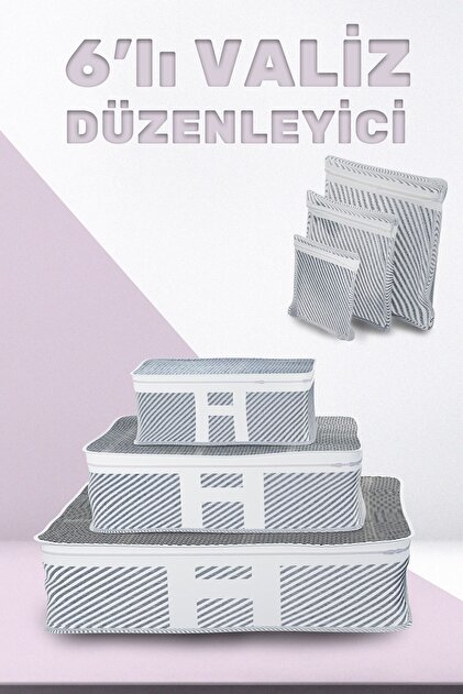 PENEX 6'lı Set Bavul Içi Düzenleyici, Bavul Organizer, Valiz ...