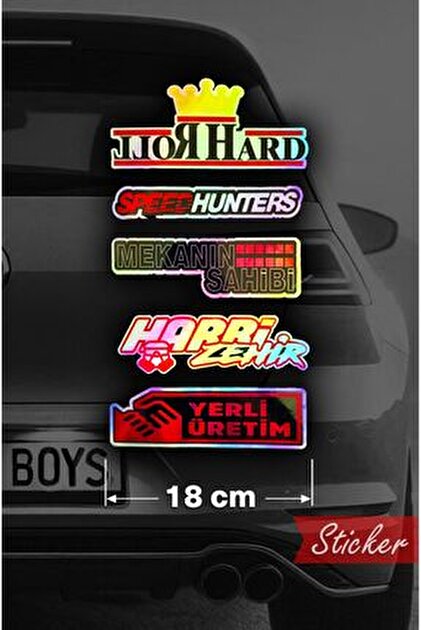 CARSNBOYS ARABA ARKA CAM YAZILARI HOLOGRAMLI YENİ MODEL - Yan kapı, Yan ...