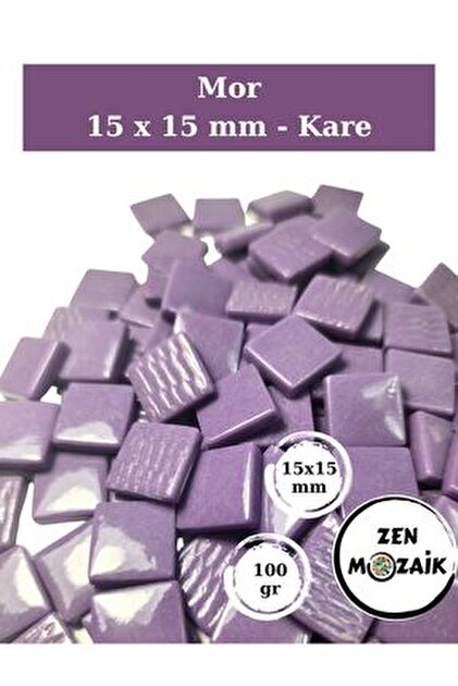 Zen Mozaik Sanatsal Mozaik Çalışmalarınız için 15x15 mm - Kare Cam ...