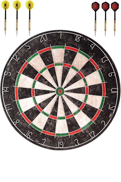 Delta Profesyonel Sisal Dart Seti 45 Cm (18 İnç) Büyük Boy + 6 Dart Oku ...