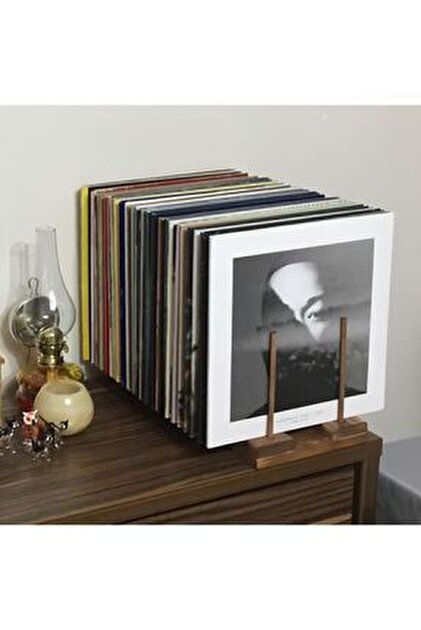 ViraHome Ahşap Dekoratif Plak Düzenleyici Plaklık Plak Standı Kitaplık ...