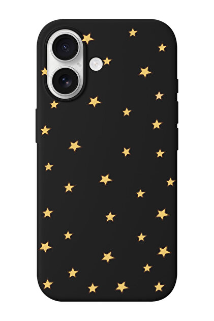 shoptocase iPhone 16 Uyumlu Yıldızlar Desenli İçi Süet Silikon Telefon ...