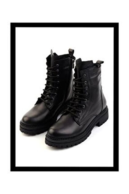 Bambi Siyah Hakiki Deri Kadın Bot & Bootie K02351320003 - Fiyatı, Yorumları