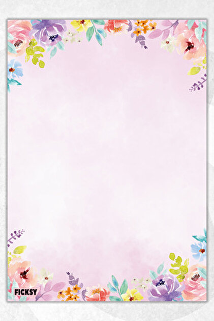 Ficksy A5 Çiçek Bloknot Çizgisiz Defter - 50 Yaprak - Memopad - Notepad ...