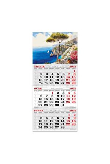 Keskin Color Keskin Color 3 Aylık Spr Jumbo Denizci Takvim Çiçek 2025 ...