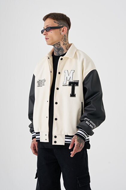 ecru bomber jacket