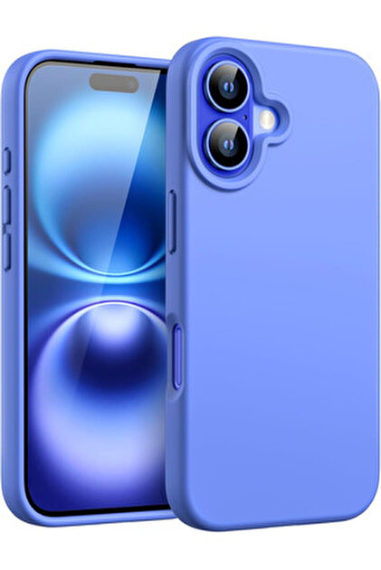 Fibaks iPhone 16 Kılıf Kadife Lansman Soft Yumuşak Liquid Silikon ...