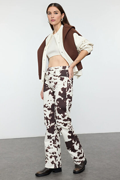 cow texture pants