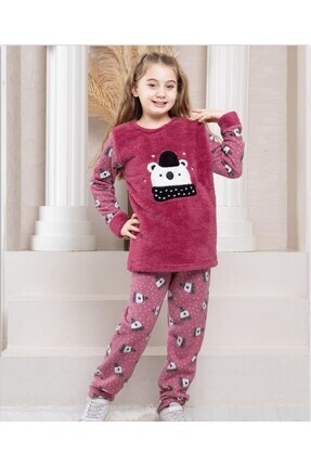 ROMEO LİFE Kız Çocuk Yılbaşı Konseptli Uzun Kollu Polar Peluş Kumaş ...