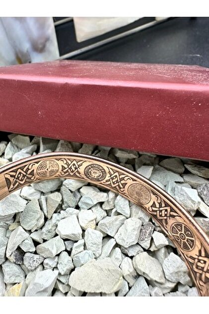 KAVELE Ham Saf Bakır Full Koruma Zırhlı Kufi Özel Zeolit Kumlu Bileklik ...