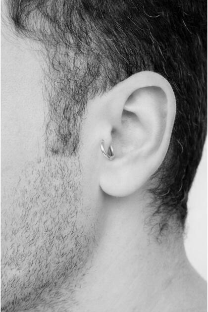 helix ring piercing male