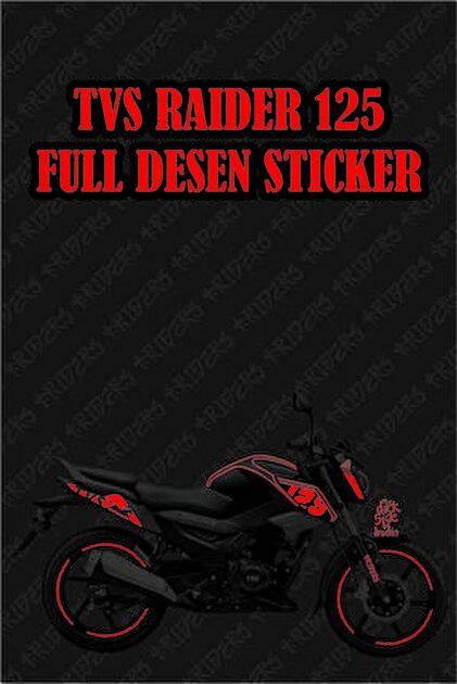 TRİDERS TVS Raider 125 Sticker Set Full Sticker HOLOGRAM - Fiyatı ...