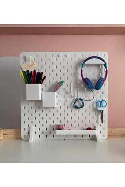 SMİLESEPET Çok Amaçlı Organizatör Pano(TEK PARÇA) Dubelli 40 Cm X 28 Cm ...