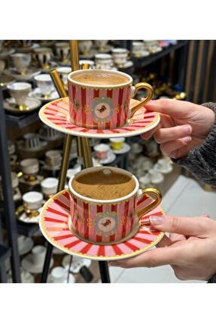 Onedekor 2 Kişilik Pink Bird Soha Double Kahve Fincanı - Fiyatı, Yorumları