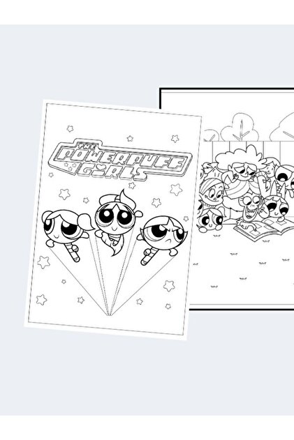 powerpuff girls coloring book pages