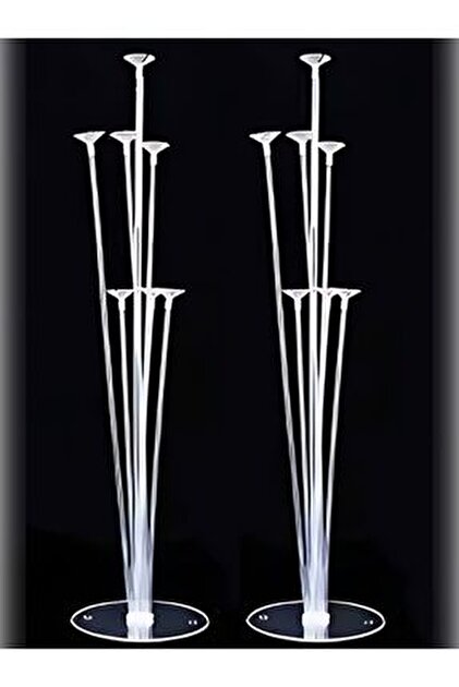 GÖRKEM TOPTAN PARTİ 2 Adet 7'li Balon Standı Ve 14 Adet Gold - Siyah ...