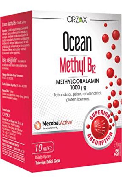 Ocean Methyl Cobalamin B12 Sprey 10 ml Fiyatı, Yorumları - Trendyol