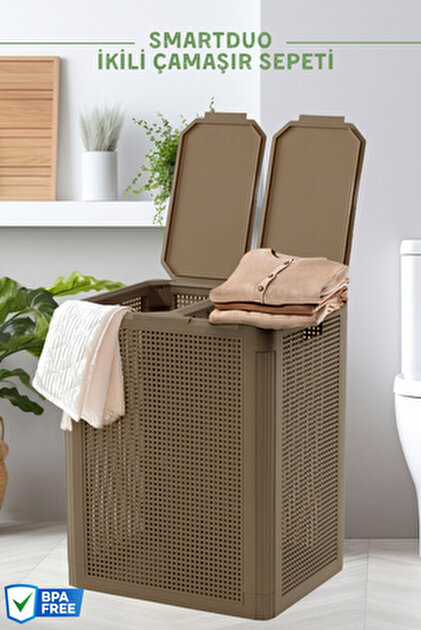 Nandy Home SmartDuo İki Bölmeli Çamaşır Sepeti 84Lt. - Fiyatı, Yorumları